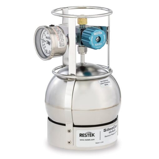 SilcoCan Air Sampling Canister, 1 L, with 3-Port Siltek-Treated RAVE+ ...