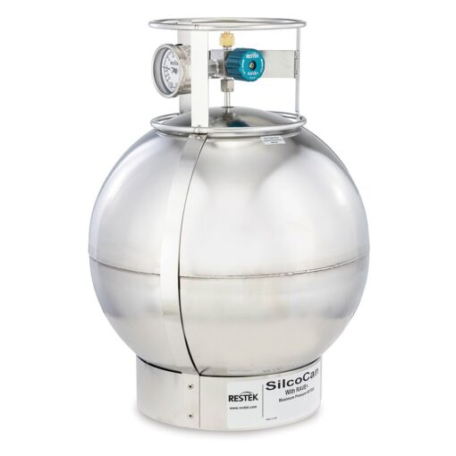 SilcoCan Air Sampling Canister, 15 L, with 3-Port RAVE+ Valve with ...