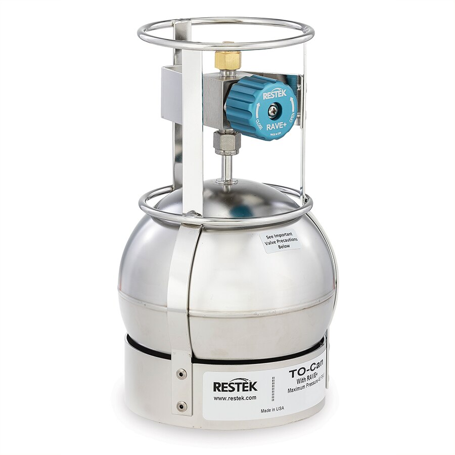 TO-Can Air Sampling Canister, 1 L, with 2-Port RAVE+ Valve - GMICore