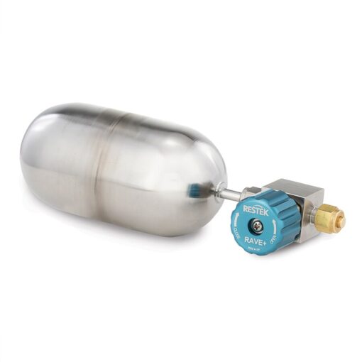 Miniature Air Sampling Canister, 400 cc Siltek Treated, with RAVE+ ...